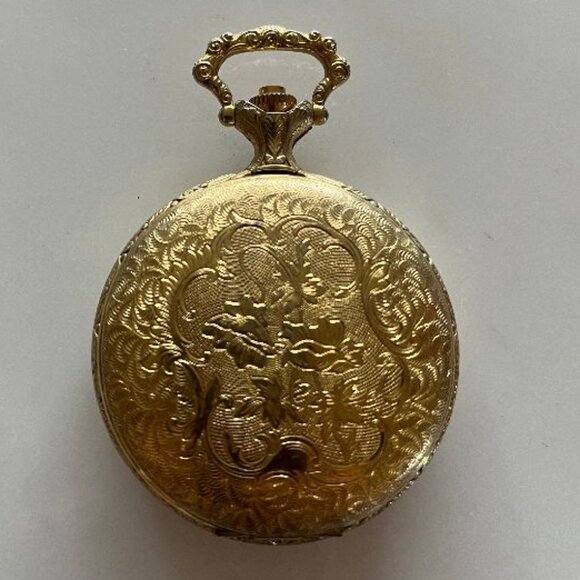 Timex | Accessories | Timex Gold Tone Windup Pocket Watch With Roman ...